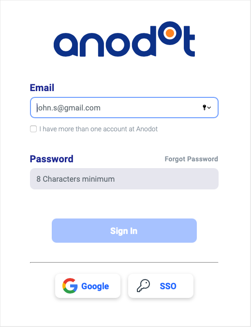 Multiple Accounts – Anodot
